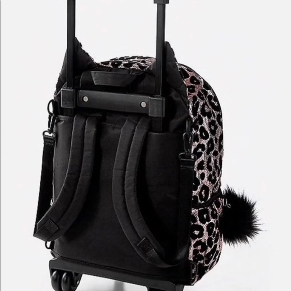 Justice | Bags | Justice Luggage Rolling Backpack Wheelie Cheetah ...